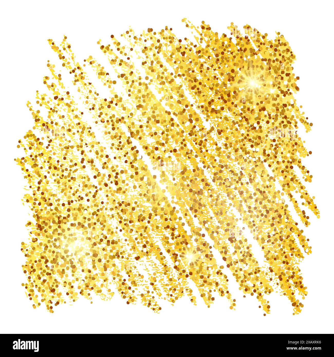 Golden Paint Glittering backdrop on a white background. Background with ...
