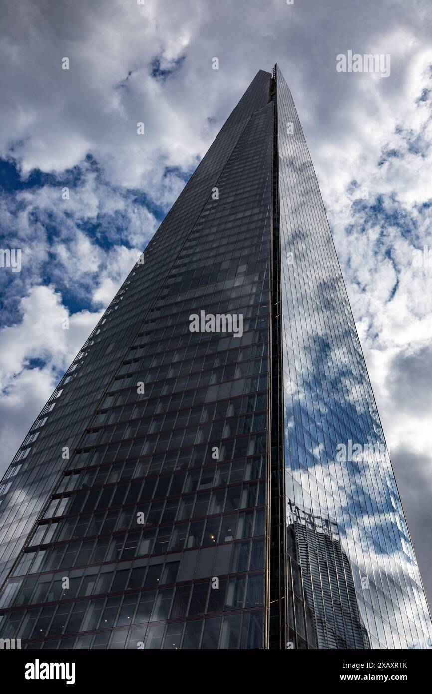 London, England – August 2023. Shard London Bridge Tower, is a pyramid ...
