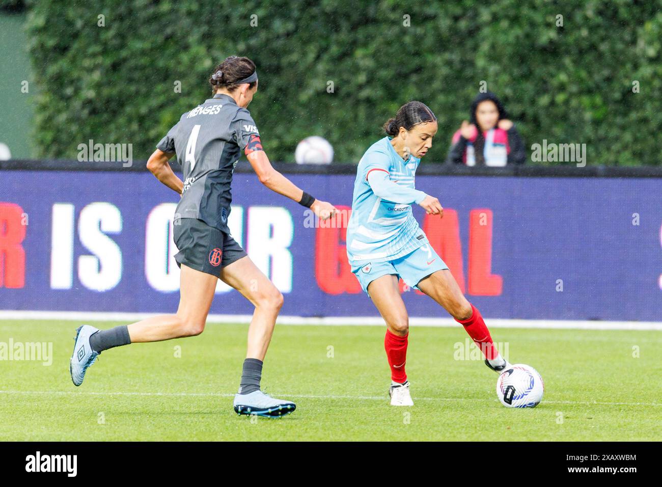 Chicago, Illinois, USA. 08th June, 2024. Chicago Red Stars forward ...