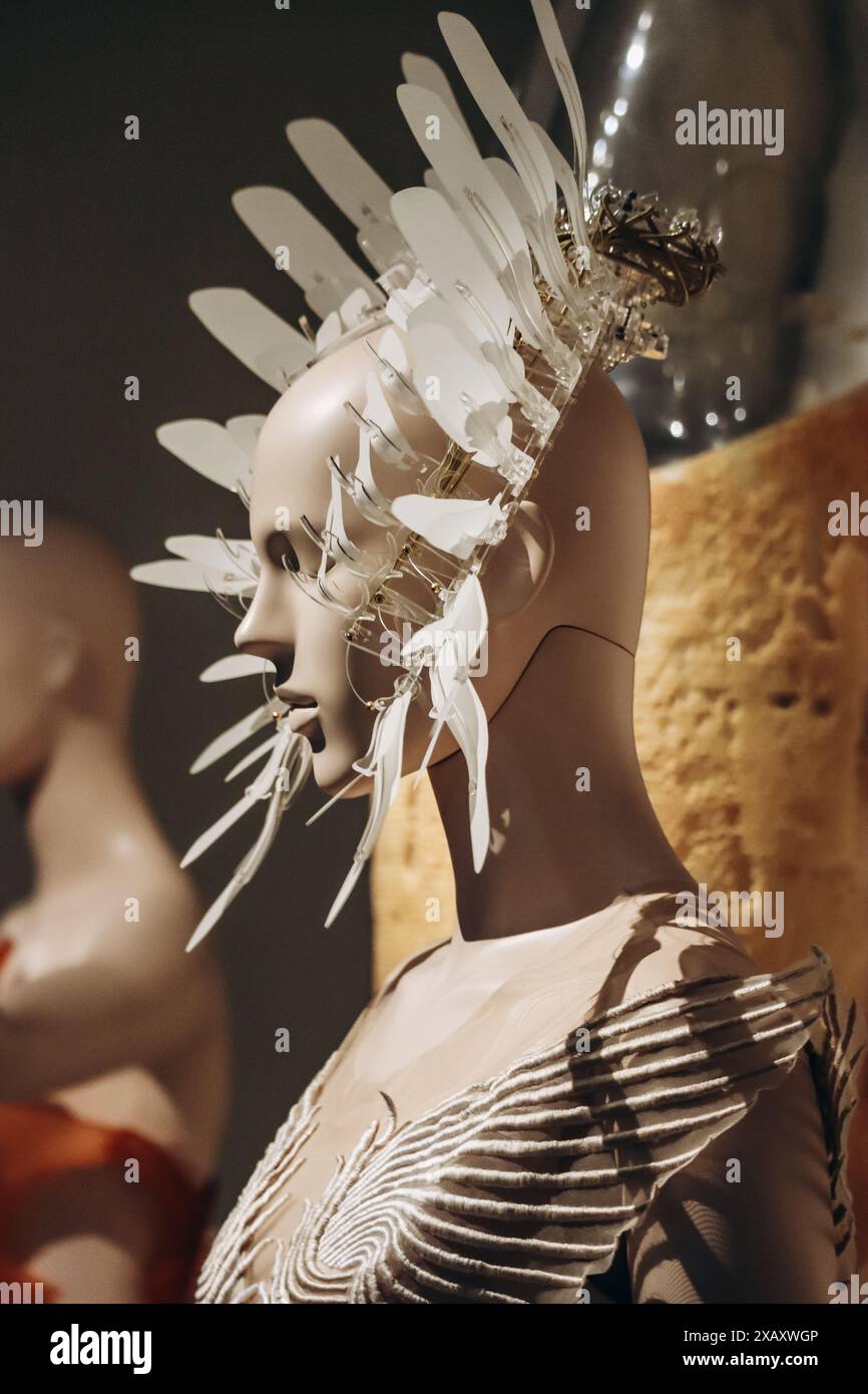 Paris, France - March 9, 2024: Archival couture models of fashion ...