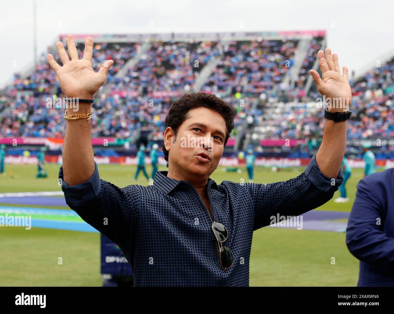 Eisenhower Park, United States. 09th June, 2024. Indian former Cricket ...