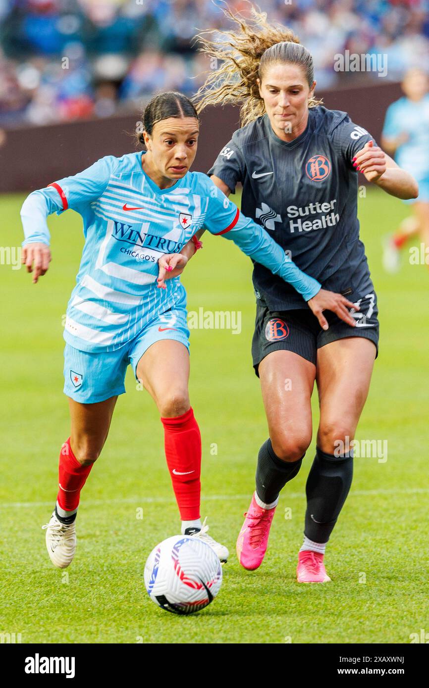 Chicago, Illinois, USA. 08th June, 2024. Chicago Red Stars forward ...