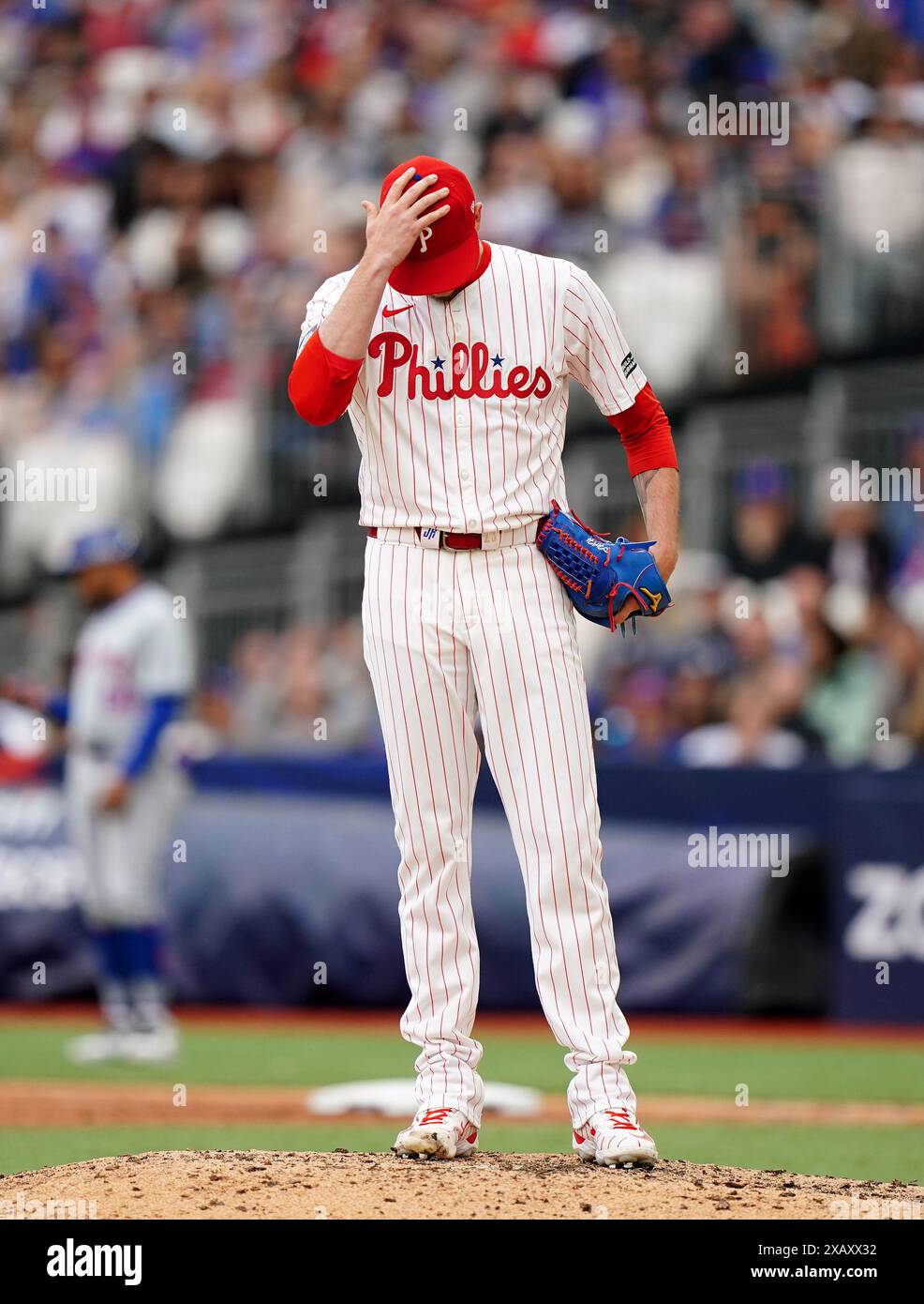 Philadelphia Phillies' Jeff Hoffman on the pitching mound during game ...