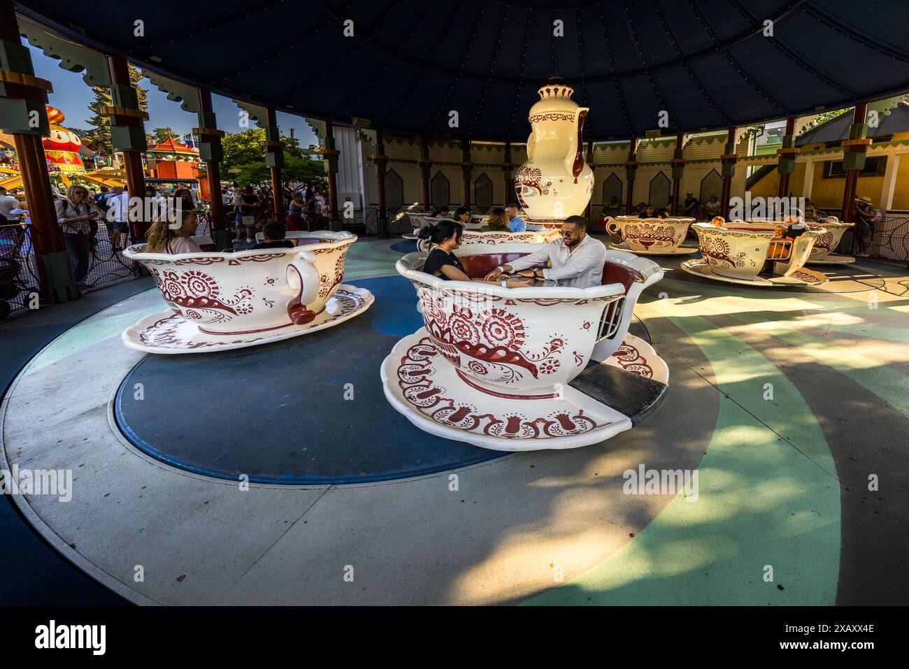 Old ride in the Gröna Lund amusement park in Stockholm. Alluding to the ...