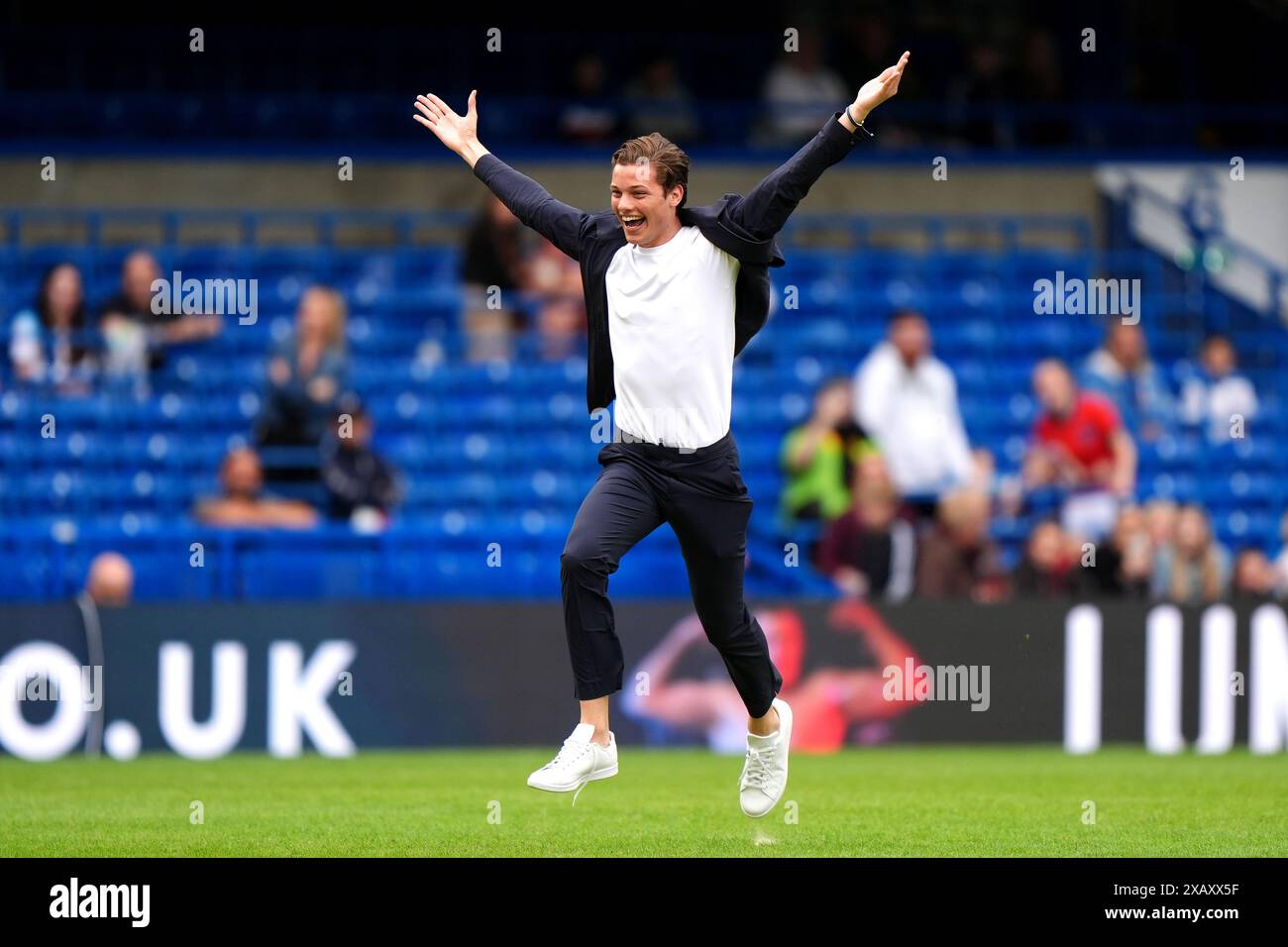 Bobby Brazier runs across the pitch before Soccer Aid for UNICEF 2024 ...