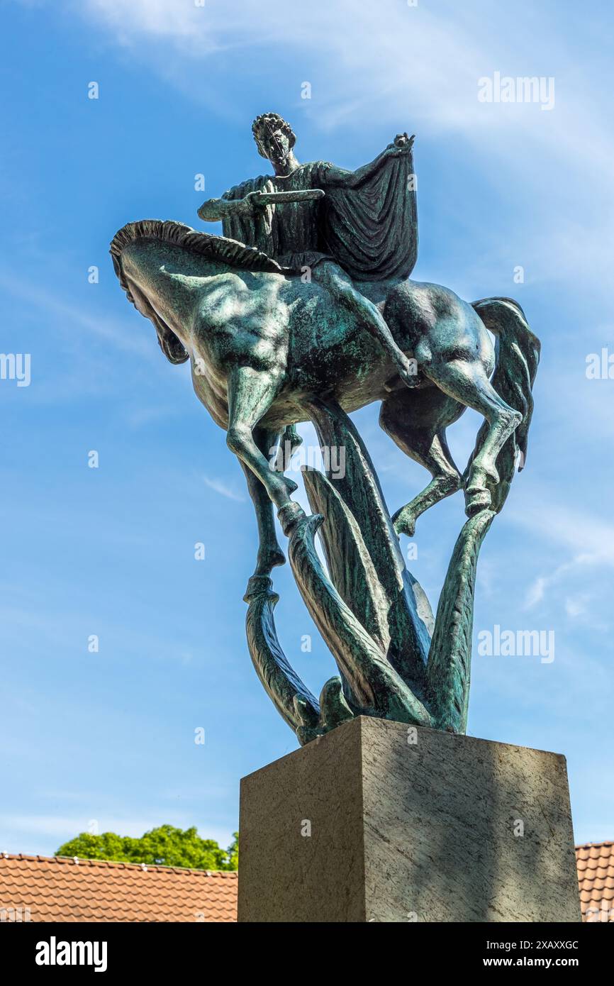 Large bronze figure by Carl Milles in the Millesgarden Museum. Almost ...