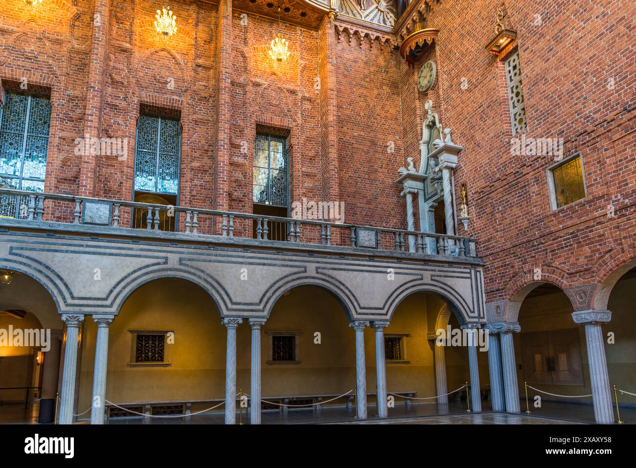 Blue Hall in the Stadshuset Stockholm, built between 1911 and 1923 ...