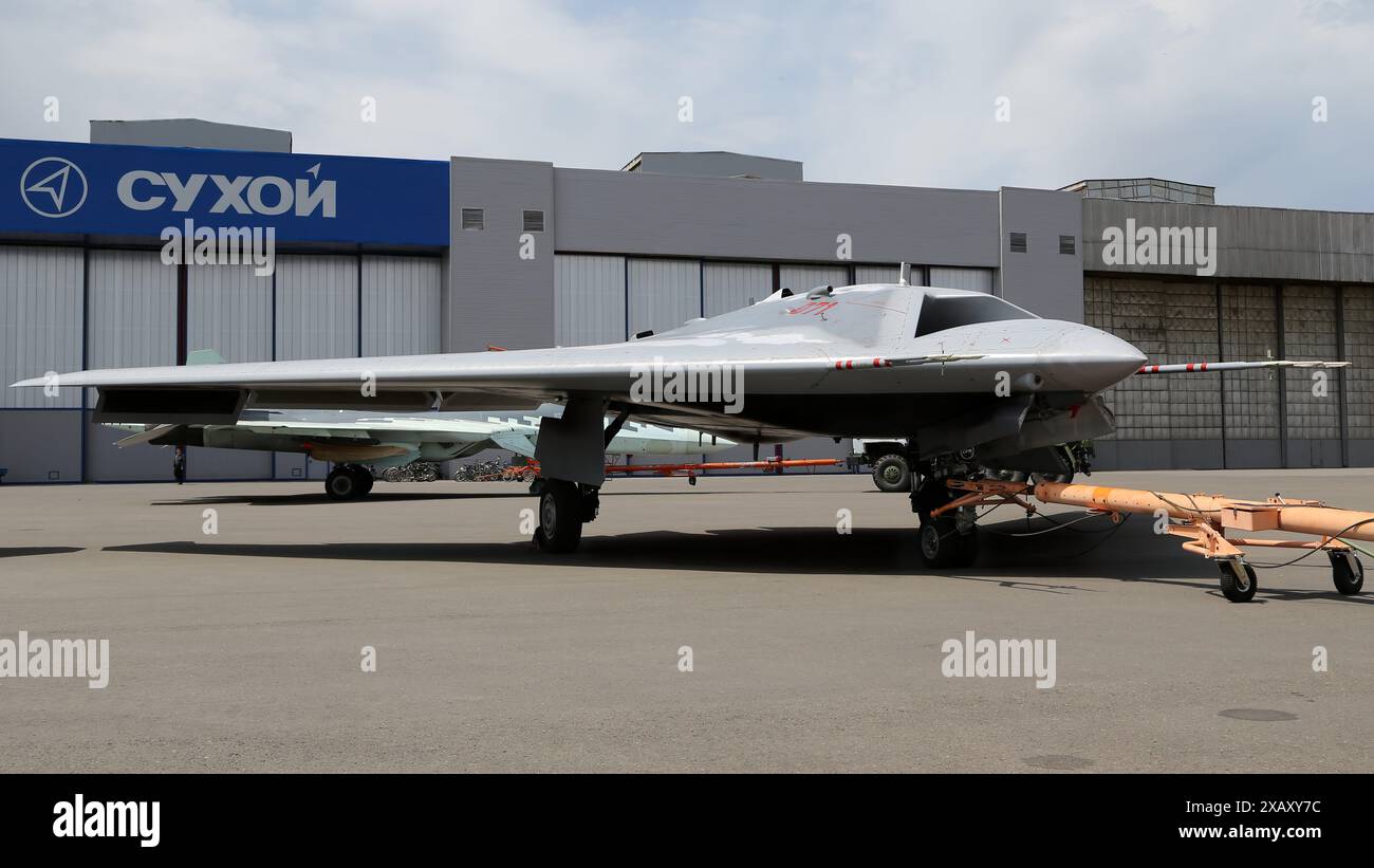 Sukhoi S-70 Okhotnik-B (Hunter-B) a Russian heavy UCAV that was being ...