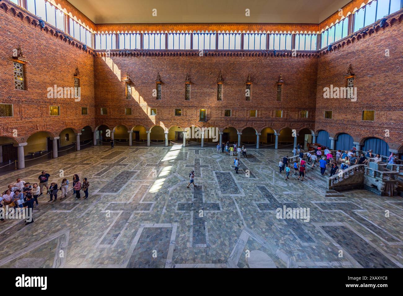 Blue Hall in the Stadshuset. Stockholm City Hall is the seat of the ...