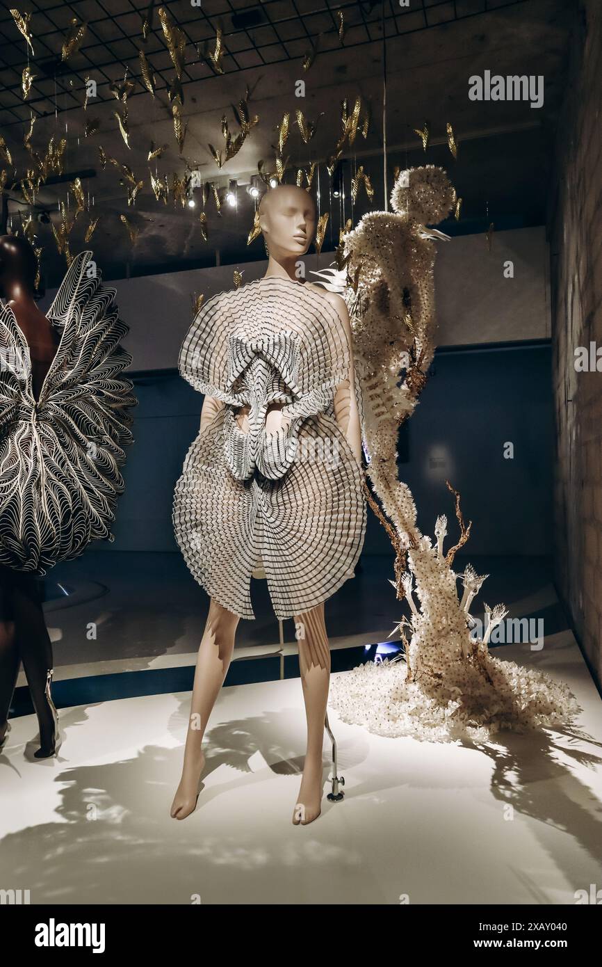 Paris, France - March 9, 2024: Archival couture models of fashion ...