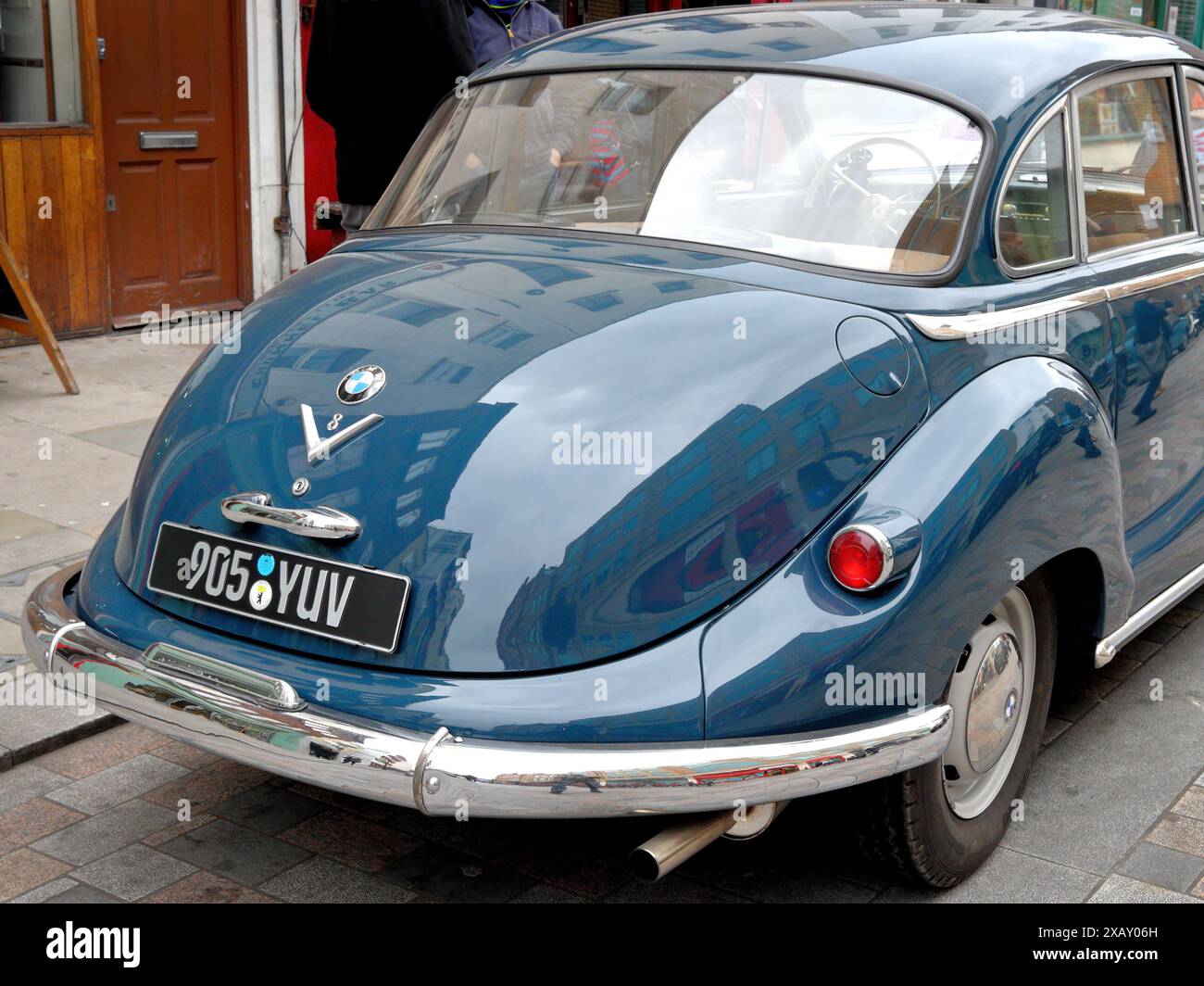 A rear view of old BMW 502 V8 car produced in 1961 Stock Photo - Alamy