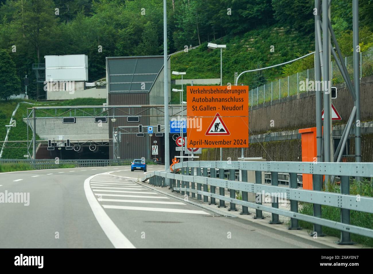 St. Gallen, Autobahnanschluss, Neudorf, Baustelle ...