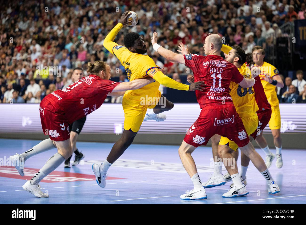 Cologne, Germany. 09th June, 2024. Handball: Champions League, Aalborg ...