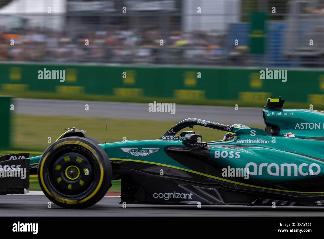 Montreal, Canada. 8 Jun, 2024. Fernando Alonso of Spain driving the (14 ...
