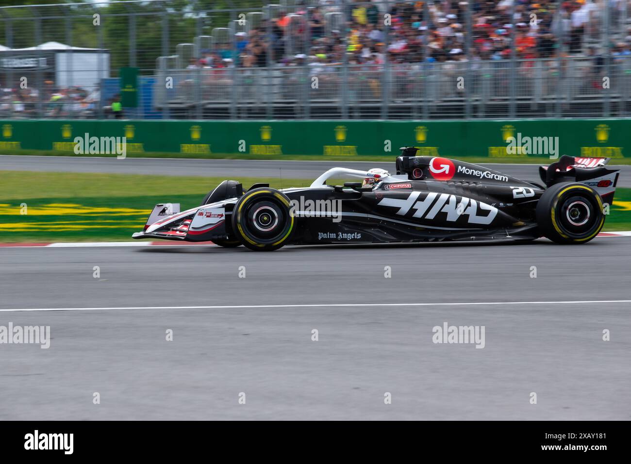 Montreal, Canada. 8 Jun, 2024. Kevin Magnussen of Danimark driving the (20) MoneyGram Haas F1 ...