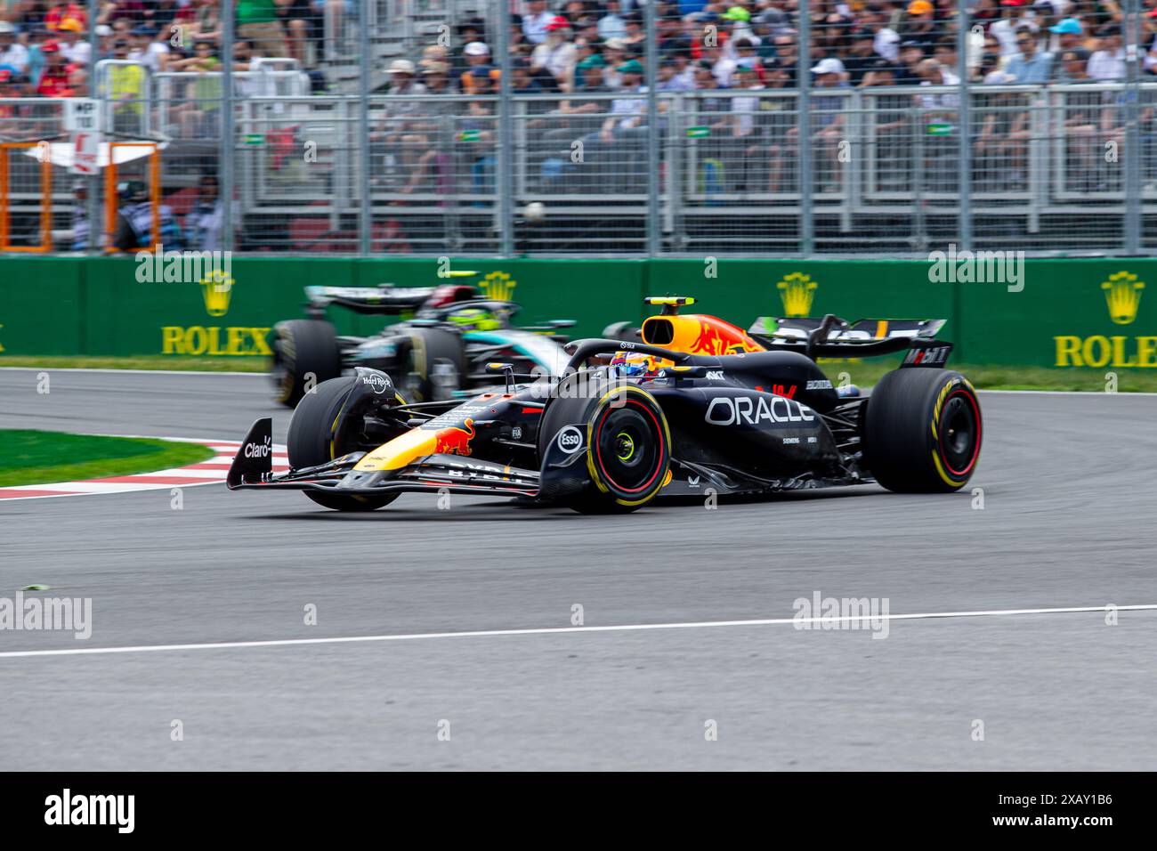 Montreal, Canada. 8 Jun, 2024. Sergio Perez of Mexico driving the (11 ...