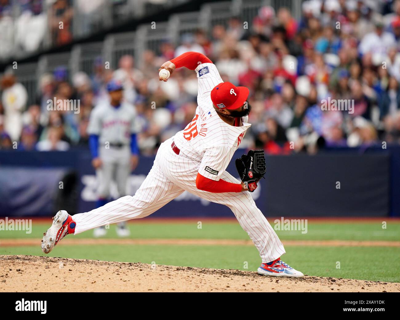 Philadelphia Phillies' Jose Alvarado pitching during game two of the ...
