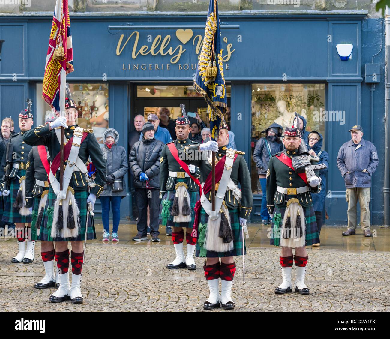 Elgin, Moray, Scotland, UK. 8 June 2024. Plainstones, High Street ...