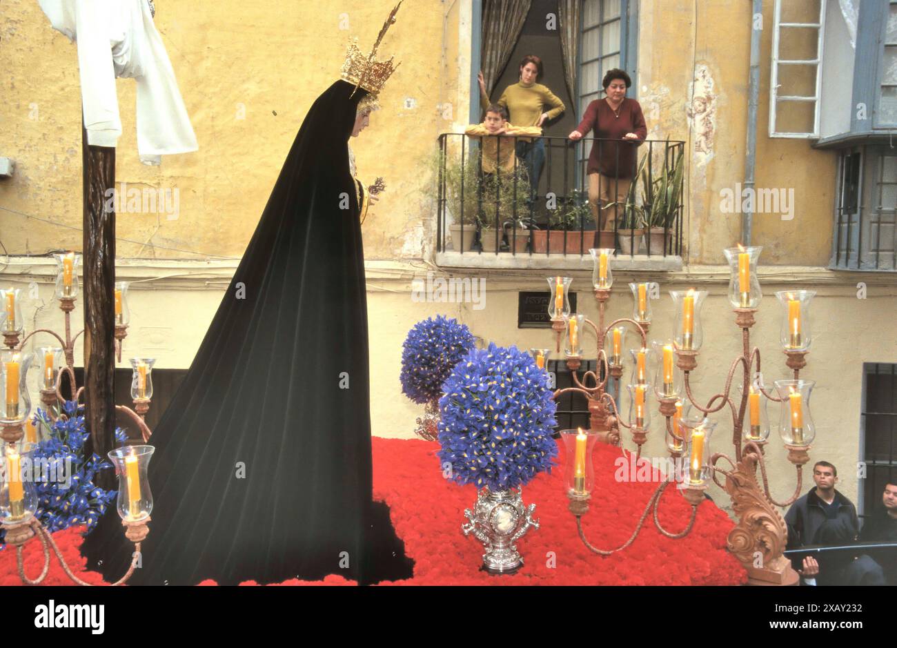 MALAGA, SPAIN-MARCH 27 2024: Procession during the Semana Santa in ...