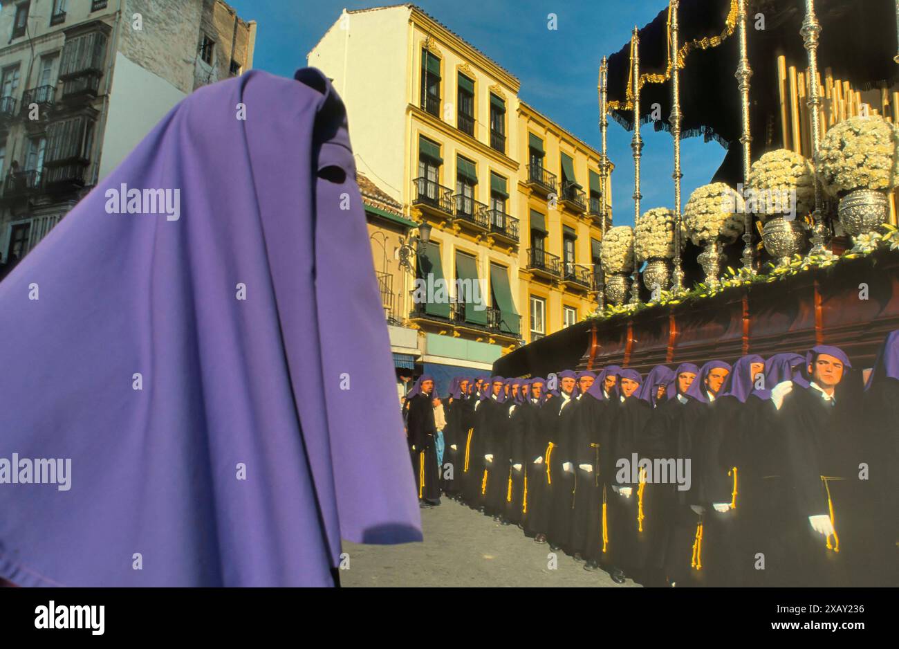MALAGA, SPAIN-MARCH 27 2024:Procession during the Semana Santa in ...