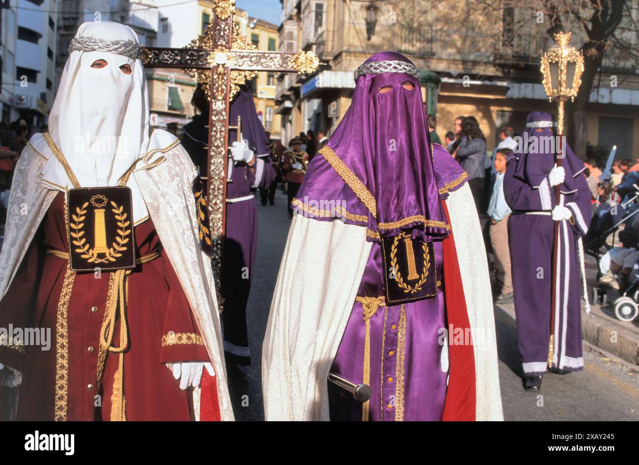 MALAGA, SPAIN-MARCH 26 2024:Procession during the Semana Santa in ...