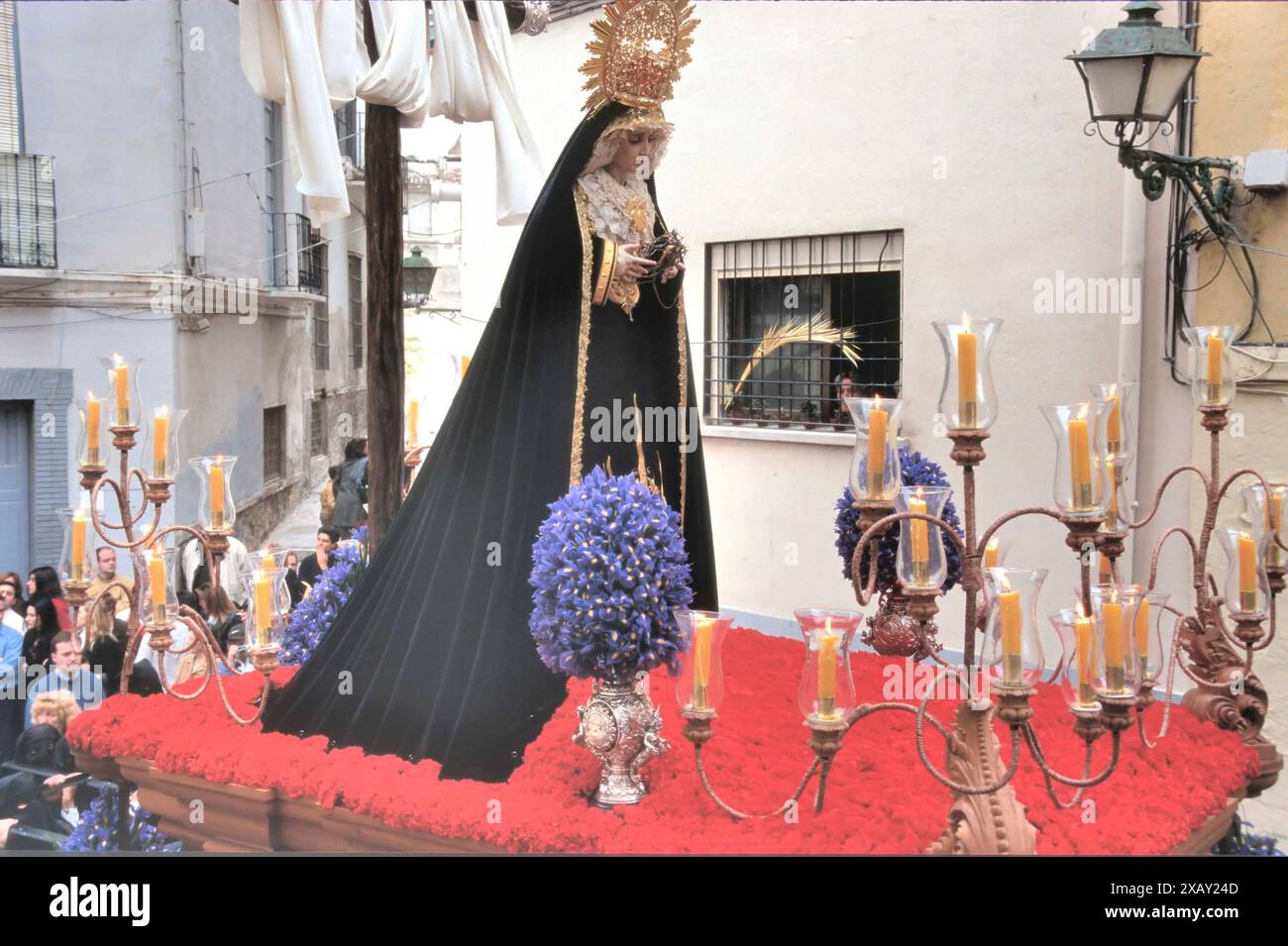MALAGA, SPAIN-MARCH 27 2024: Procession during the Semana Santa in ...
