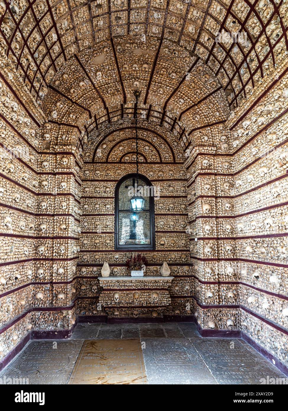Portuguese chapel Capela Dos Ossos, Bones chapel next to Igreja do ...