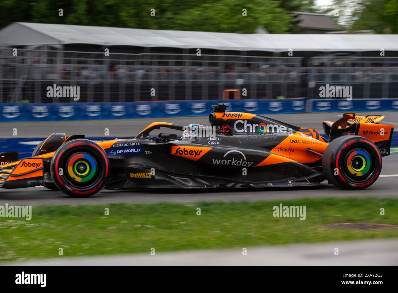 Montreal, Canada. 8 Jun, 2024. Oscar Piastri of Australia driving the (81) McLaren F1 Team MCL38 ...
