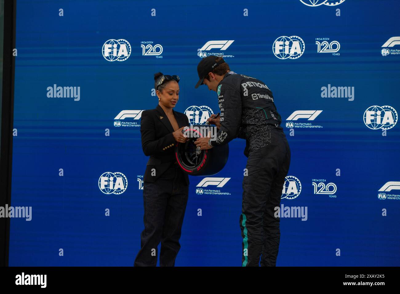 Alex albon lando norris george russell hi-res stock photography and ...