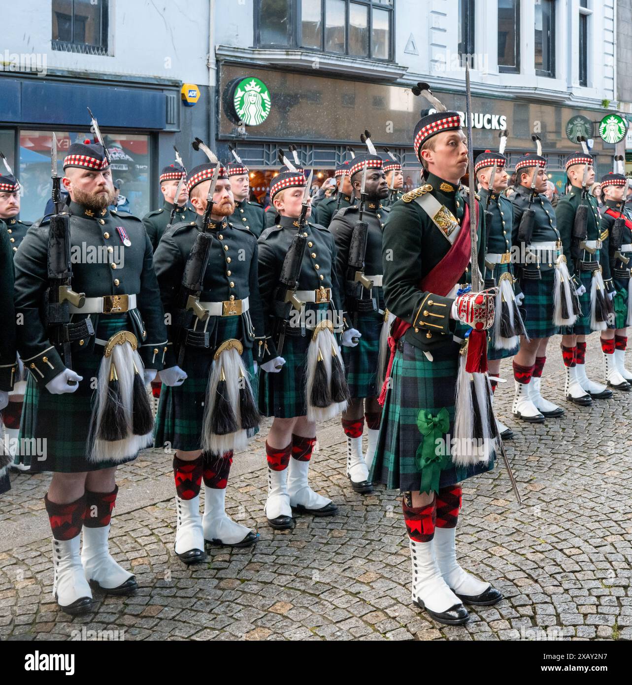 Elgin, Moray, Scotland, UK. 8 June 2024. Plainstones, High Street ...