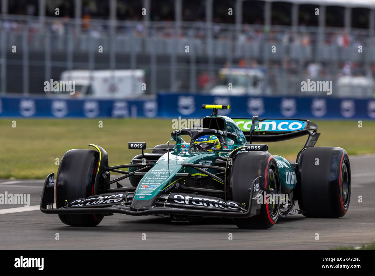 Montreal, Canada. 8 Jun, 2024. Fernando Alonso of Spain driving the (14 ...