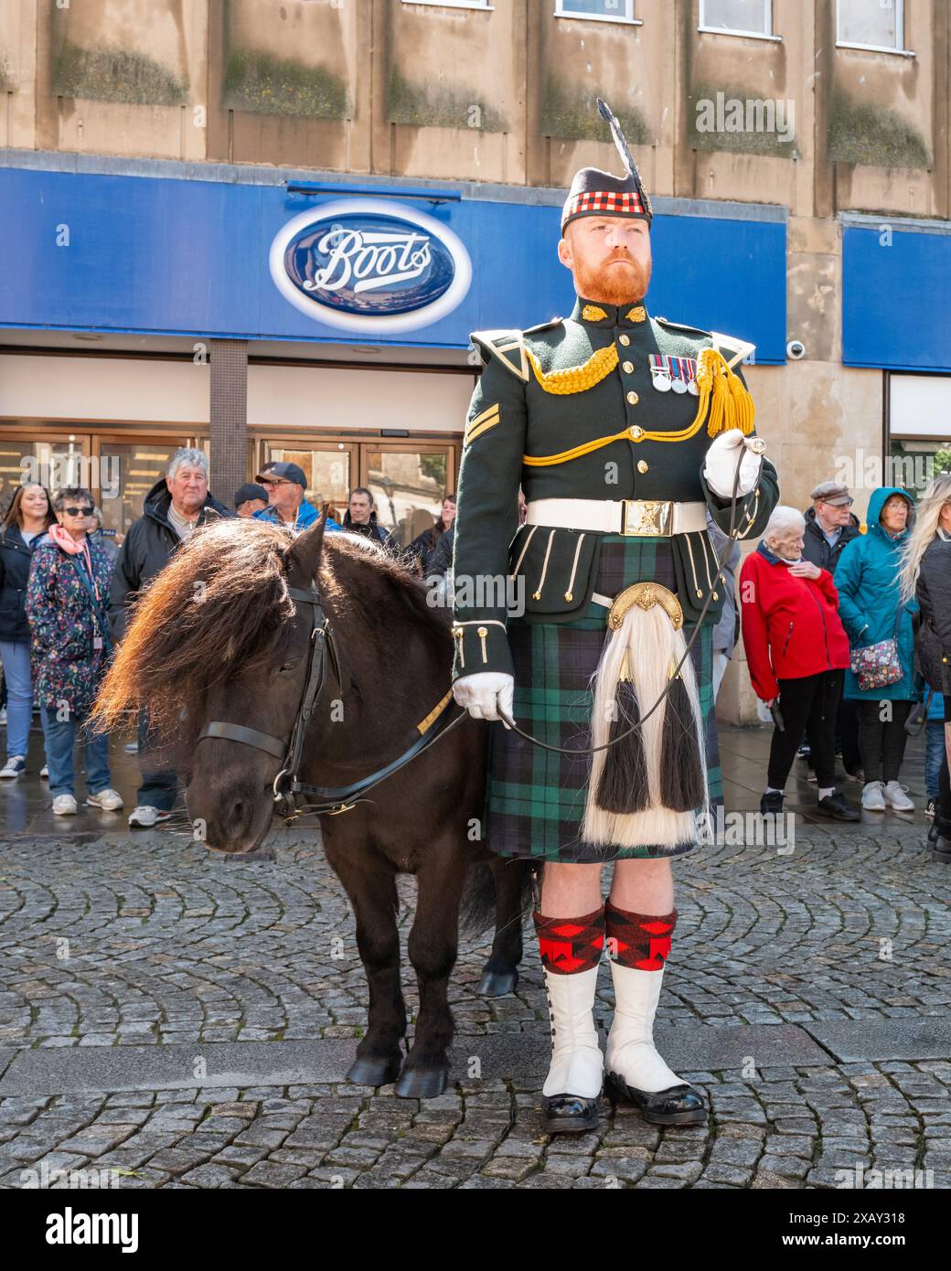 Elgin, Moray, Scotland, UK. 8 June 2024. Plainstones, High Street ...