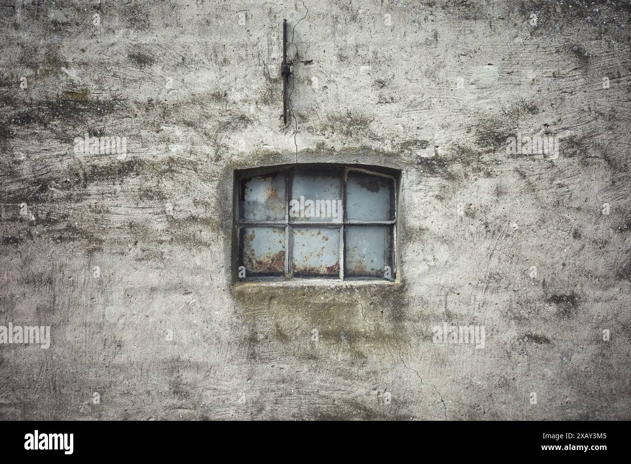 Small window in an old concrete wall Stock Photo - Alamy