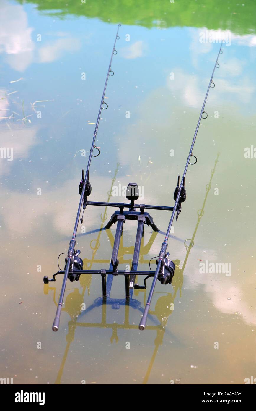 Fishing rod in rod holder hi-res stock photography and images - Alamy