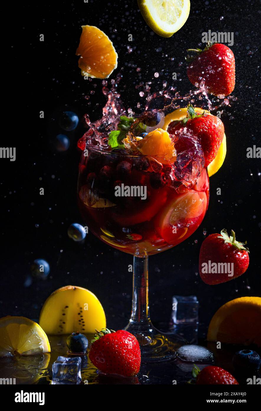 Sangria with fruit hi-res stock photography and images - Alamy