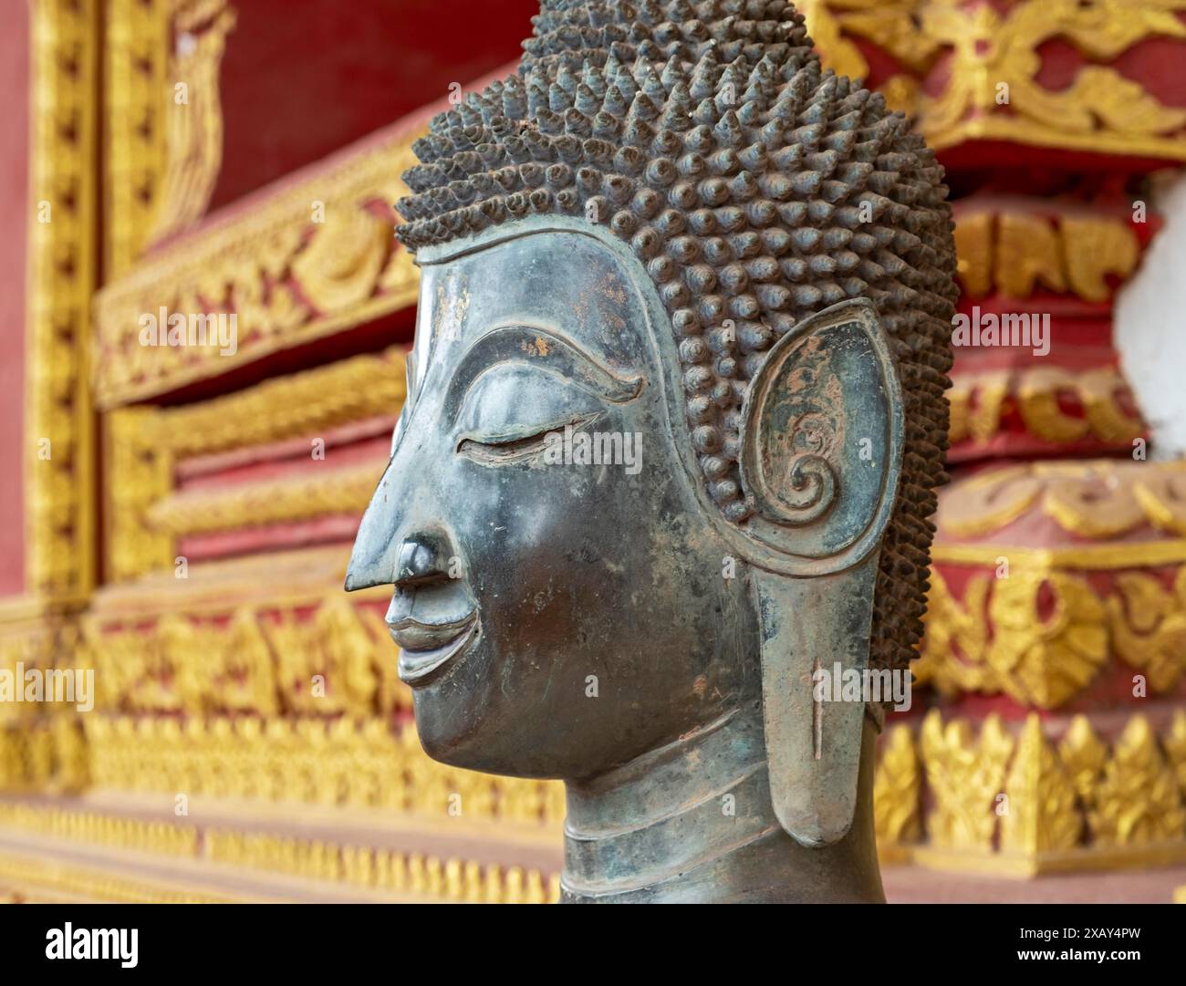 Buddha statue at Haw Phra Kaew or Ho Phrakeo Museum, Vientiane, Laos ...