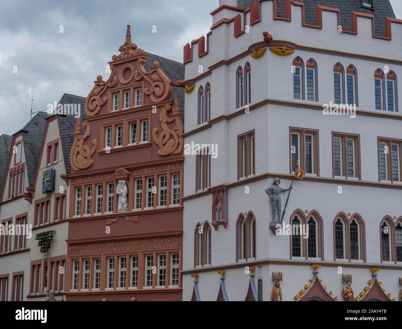 Row of historic buildings with detailed facades and Renaissance ...