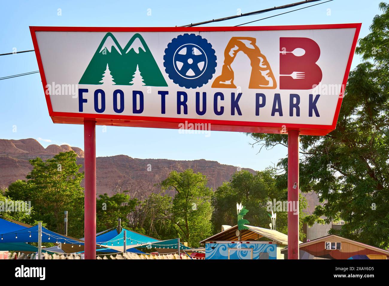 Moab, Utah, United States of America - June 8, 2024: Sign at the ...