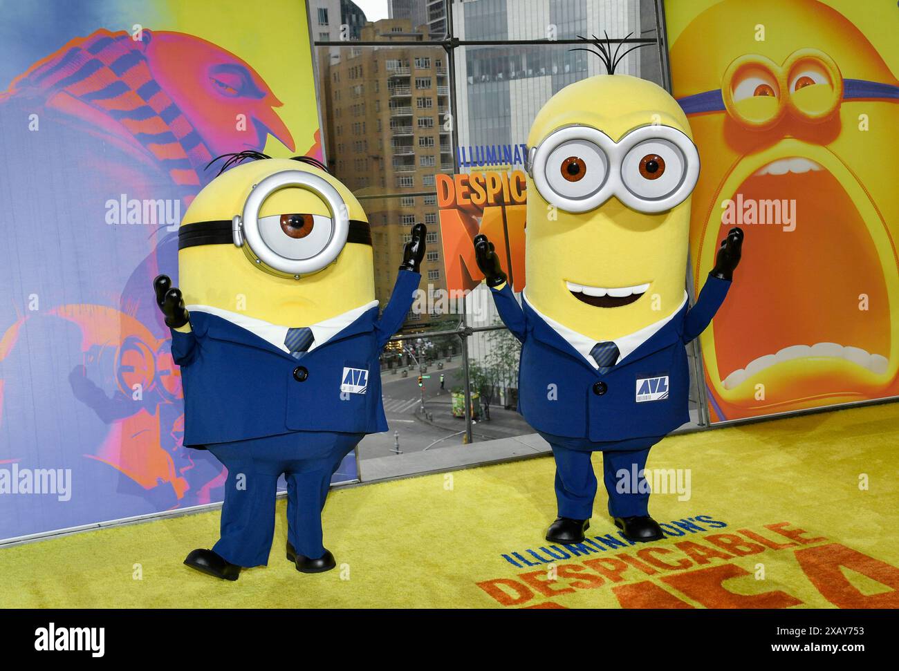 Minion characters attend the premiere of "Despicable Me 4" at Rose ...