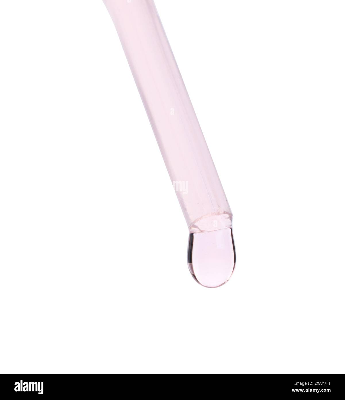 Dripping liquid from pipette on white background, closeup Stock Photo ...