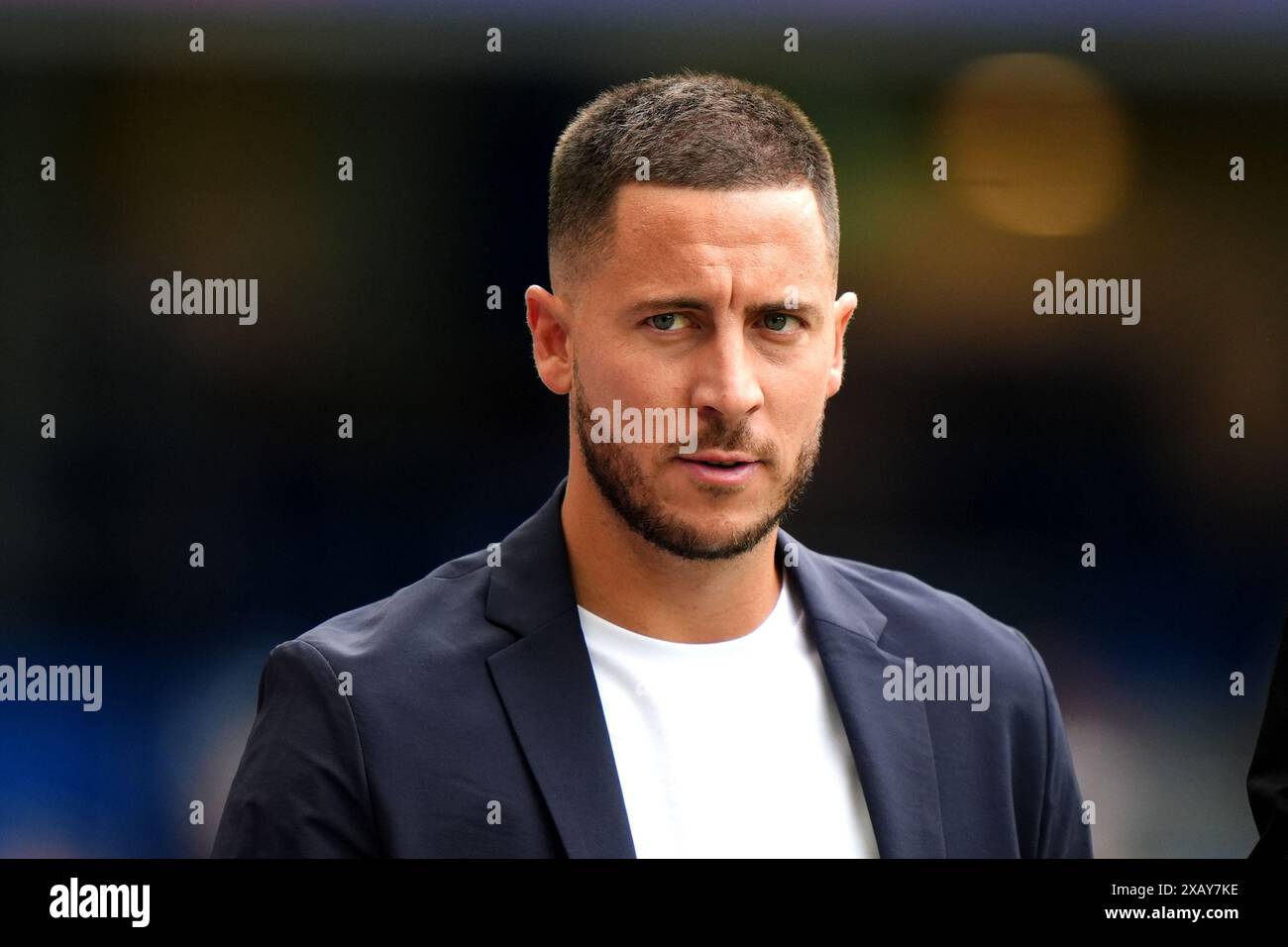 World XI's Eden Hazard before Soccer Aid for UNICEF 2024 at Stamford Bridge, London. Picture ...