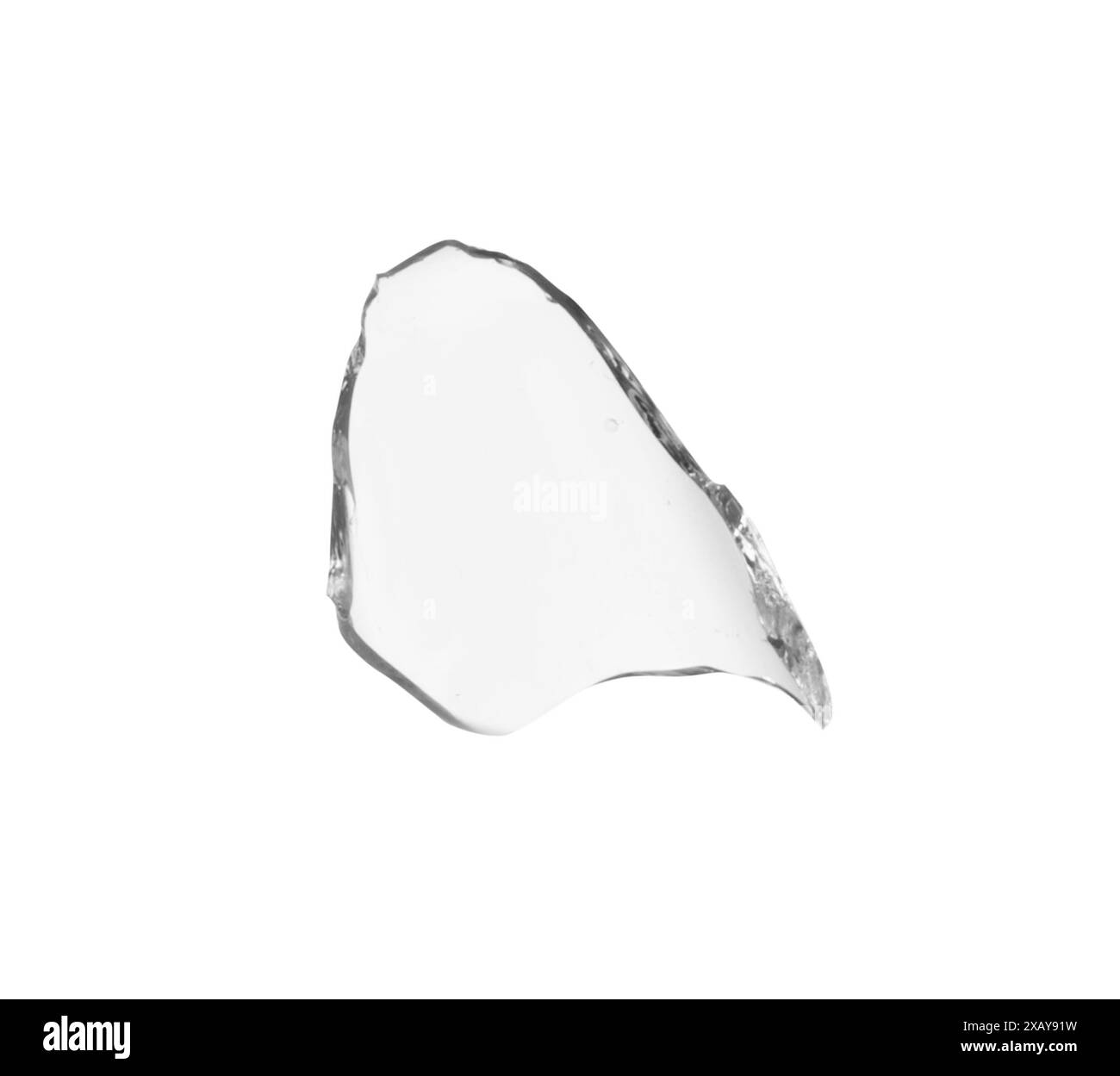 Piece of broken glass isolated on white Stock Photo - Alamy