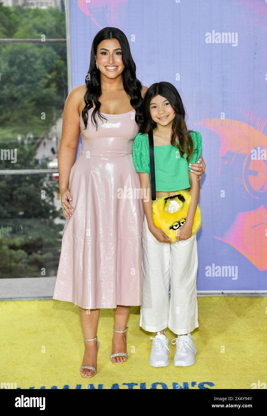 Dana Gaier, left, and Madison Polan attend the premiere of "Despicable ...