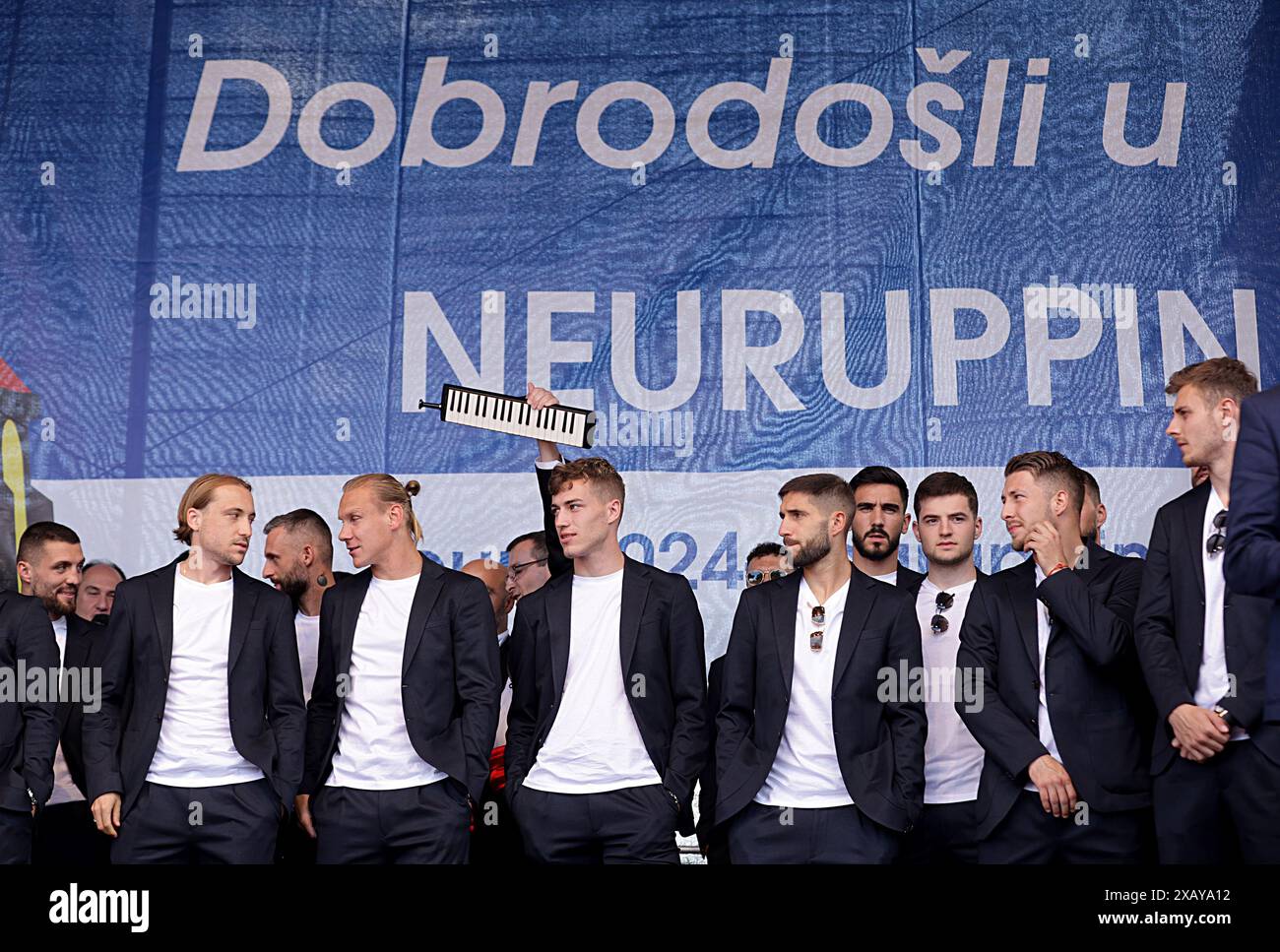 Neuruppin, Germany. 09th June, 2024. Croatia Squad arrive at Croatia ...