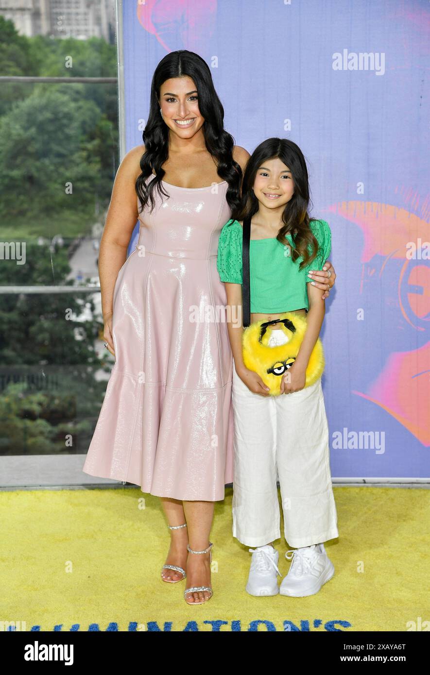 Dana Gaier, left, and Madison Polan attend the premiere of "Despicable ...