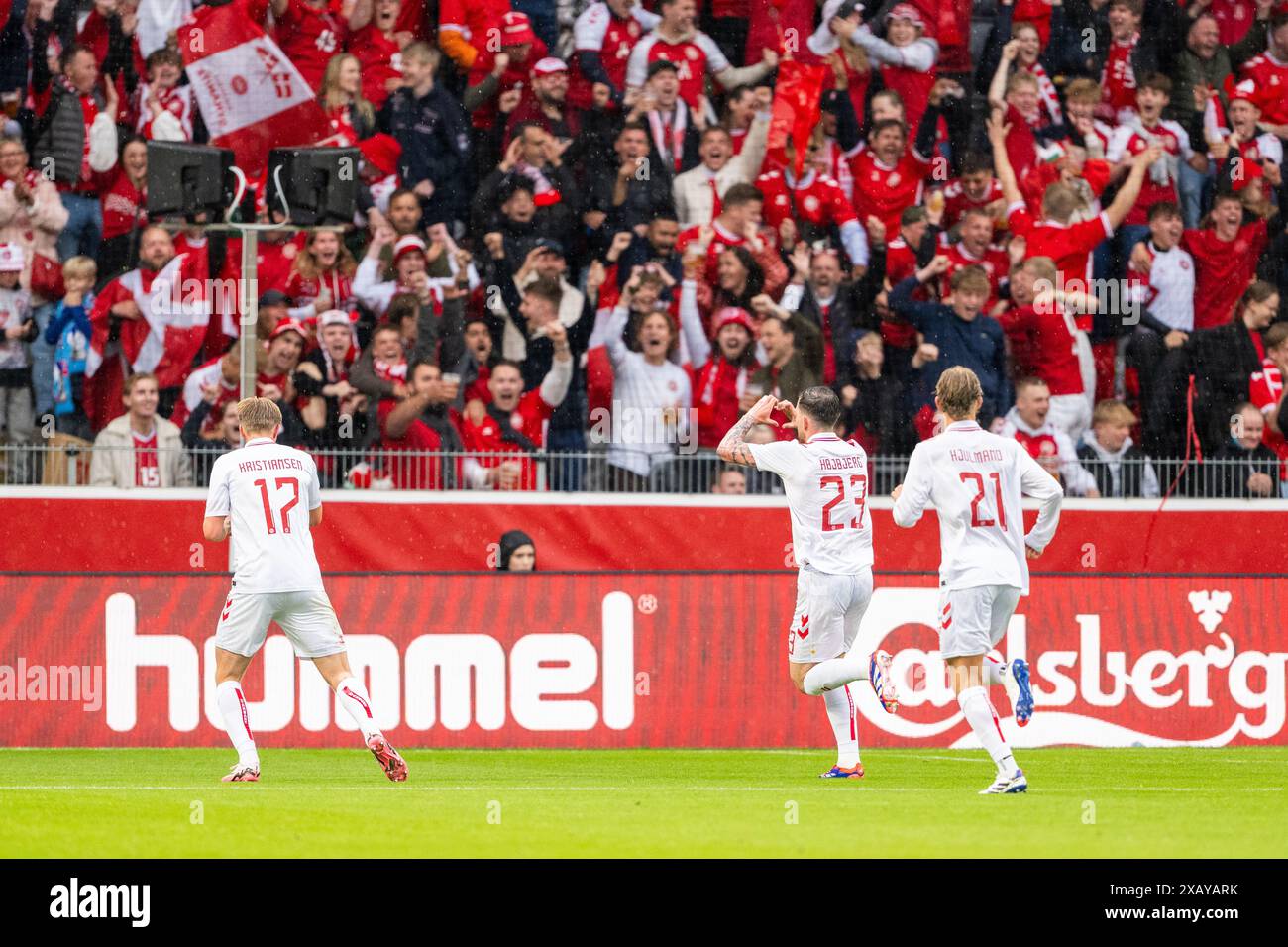 Broendby, Denmark. 08th, June 2024. Pierre-Emile Hojbjerg (23) of ...