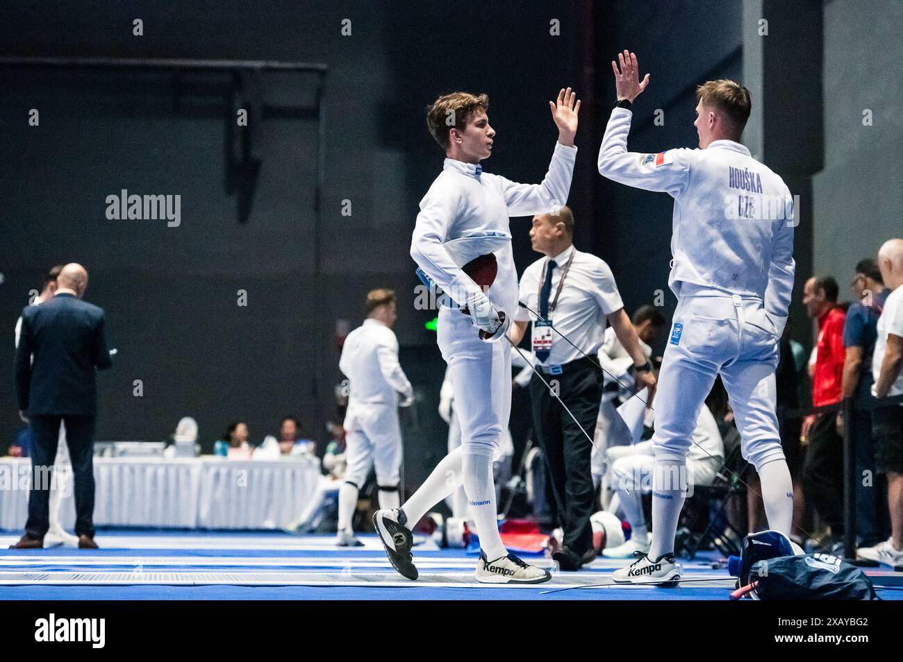 Czech Filip Houska and Matous Tuma in action during the Men's Relay in ...
