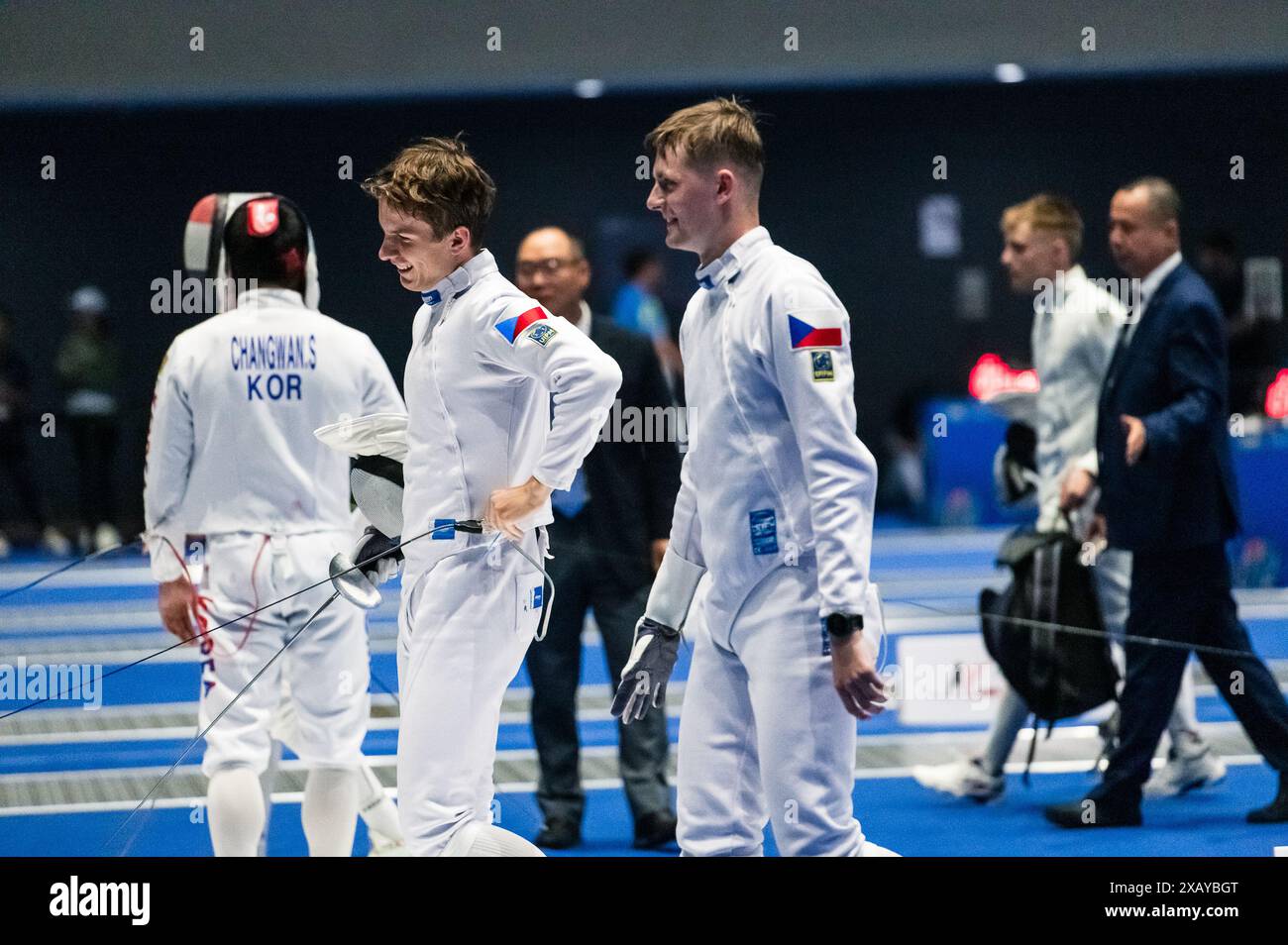 Czech Filip Houska and Matous Tuma in action during the Men's Relay in ...