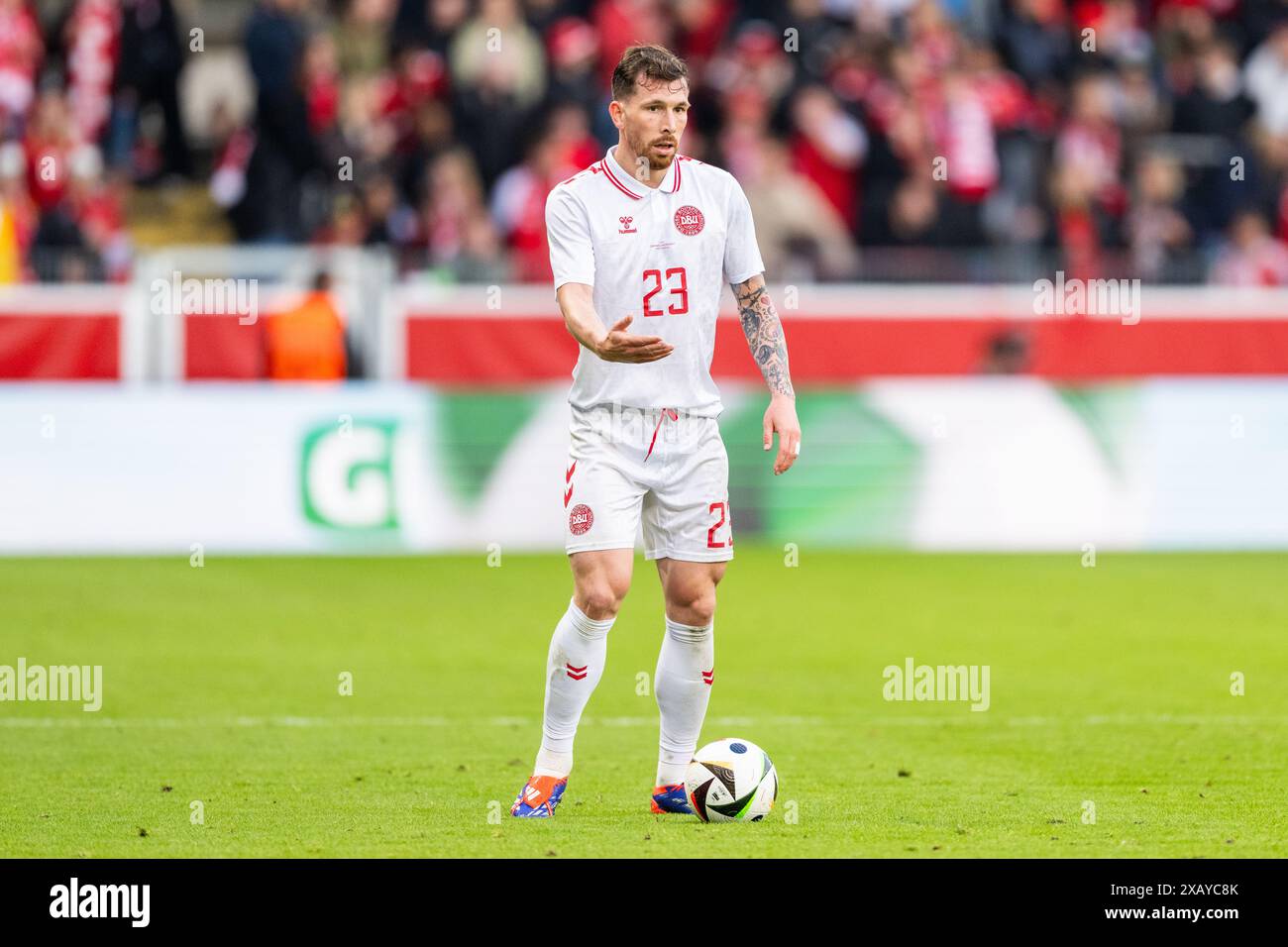 Broendby, Denmark. 08th, June 2024. Pierre-Emile Hojbjerg (23) of ...