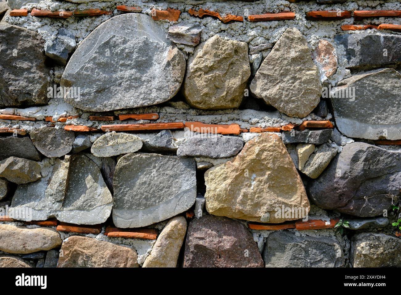 stone wall background, restored fortress wall Stock Photo - Alamy